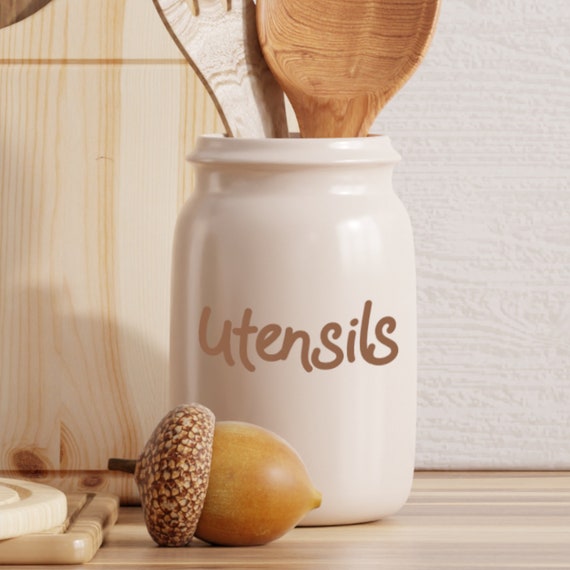 Utensils Label for Utensils Jar Stickers for Bins Jars - Etsy