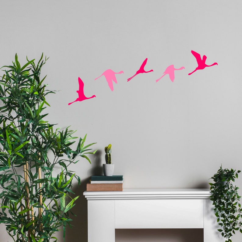 Flying Flamingos Decal Sticker Wall Art for Windows - Etsy