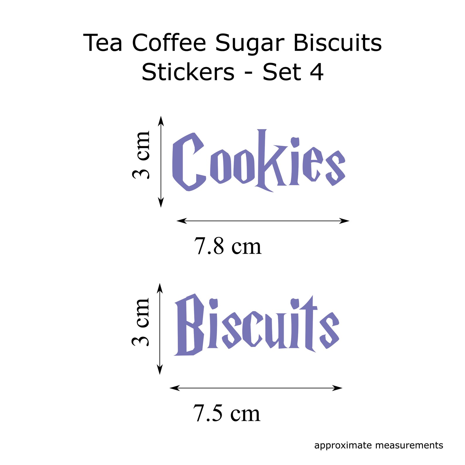 Tea Coffee Sugar Stickers for Jars Caddies Canisters 15 | Etsy