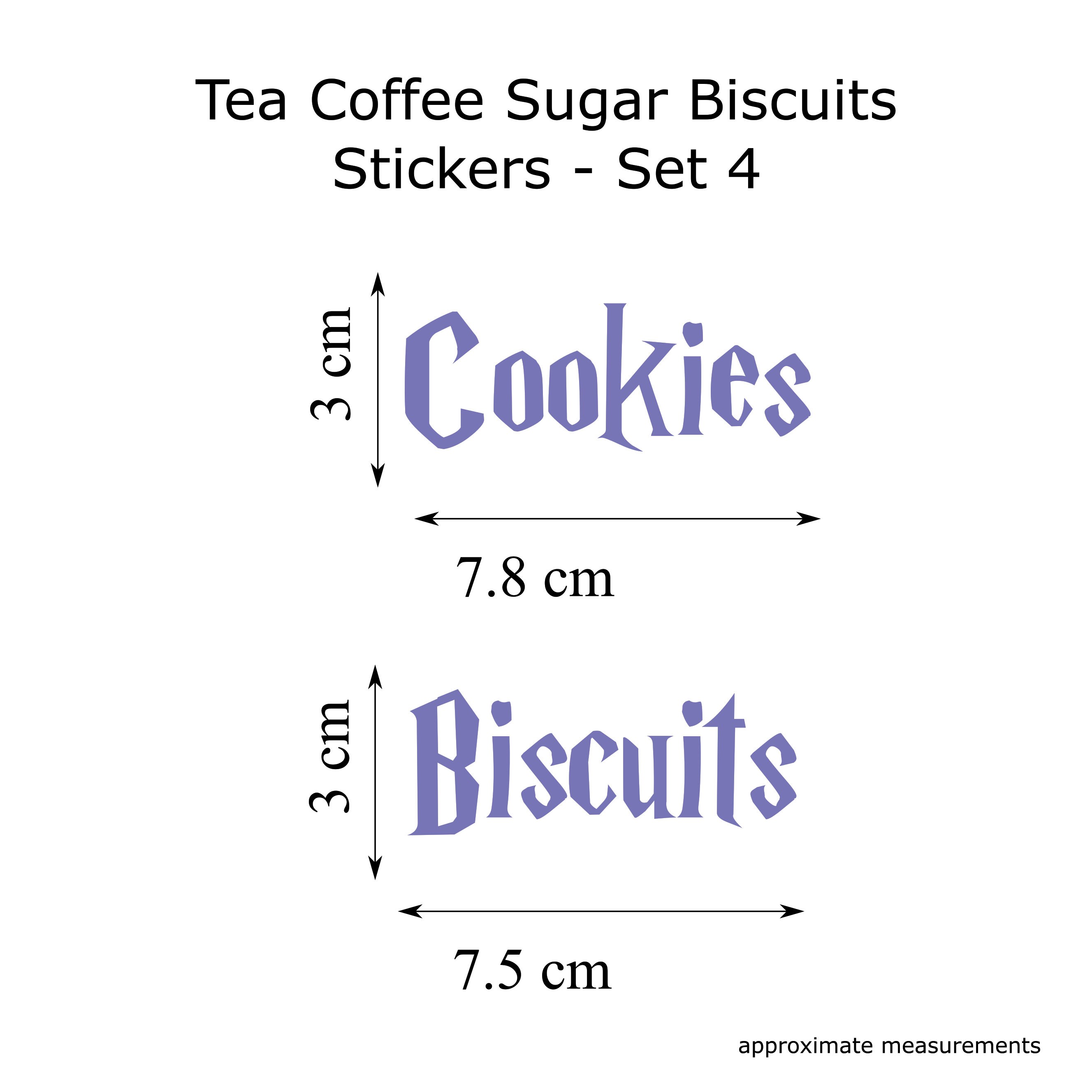 Tea Coffee Sugar Stickers for Jars Caddies Canisters 15 | Etsy