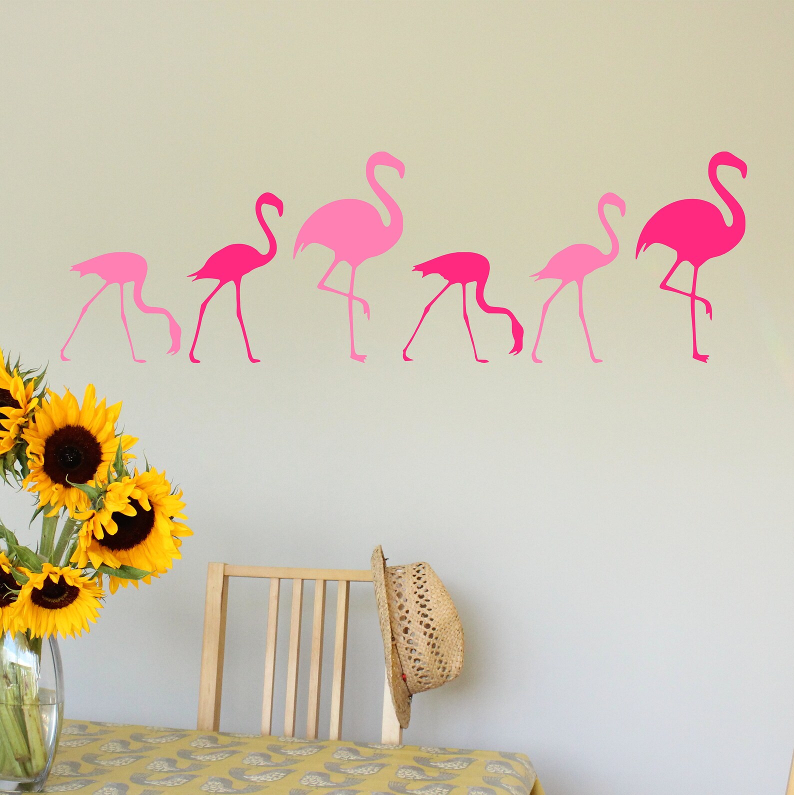 Set of 6 Extra Large Flamingos - Wall Art Stickers Decals - Etsy