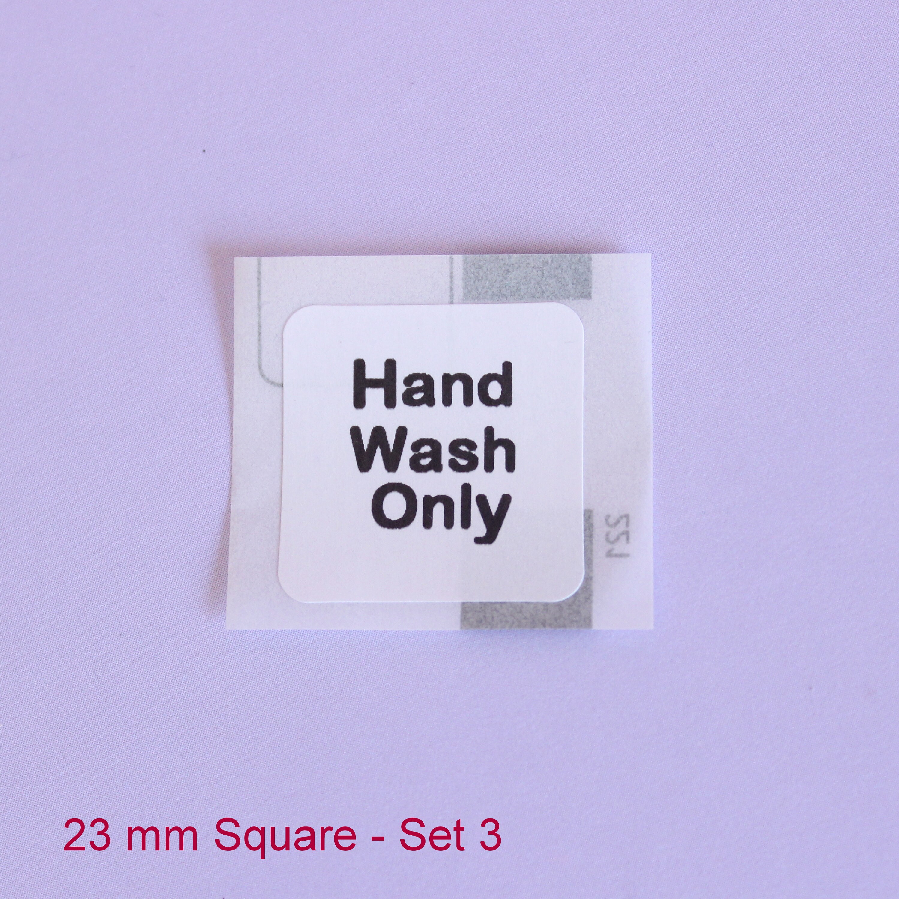 Small Hand Wash Only Stickers 23 Mm Square Stickers in - Etsy