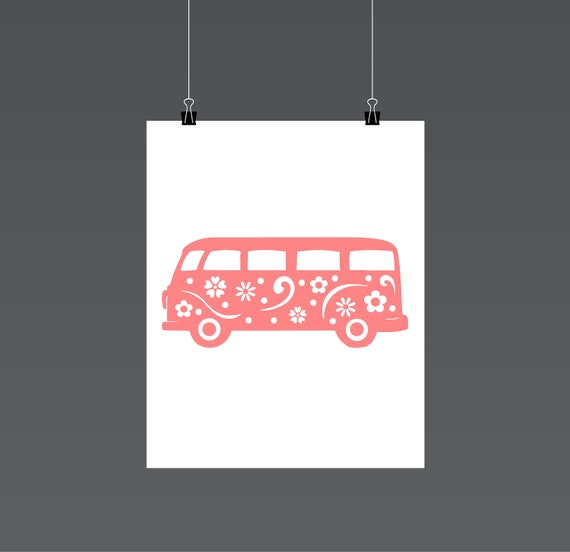 Appliances Windows Or Car Flower Campervan Decal Sticker For Your Walls 4287