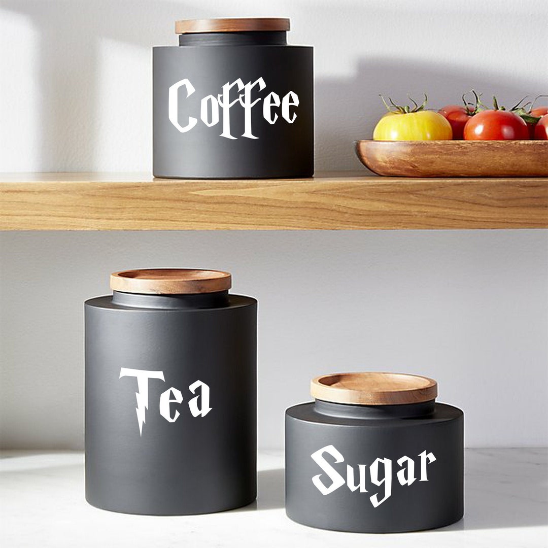 Tea, Coffee, Sugar Stickers for Jars, Caddies, Canisters - 16 Colours ...