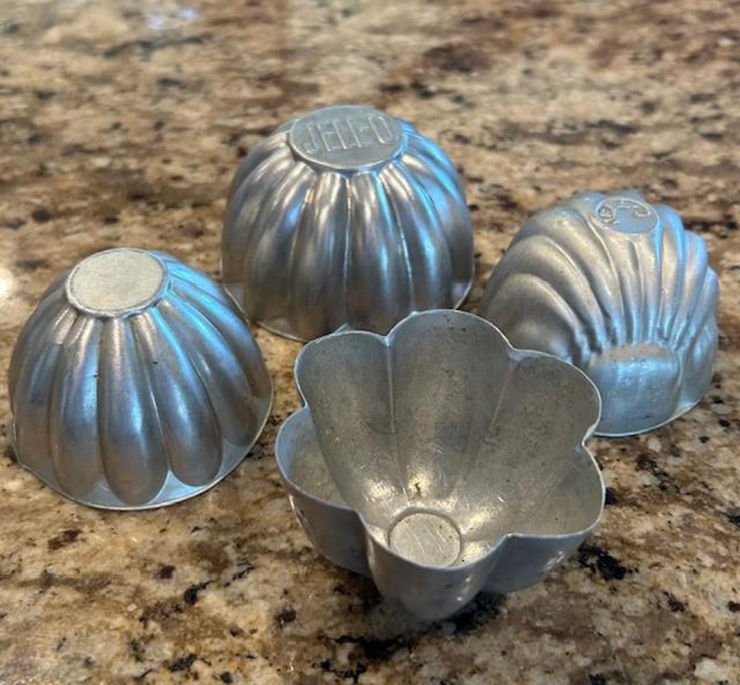 Vintage, Jello Molds, Aluminum Gelatin Molds, Desserts, Set of 14 Molds ...