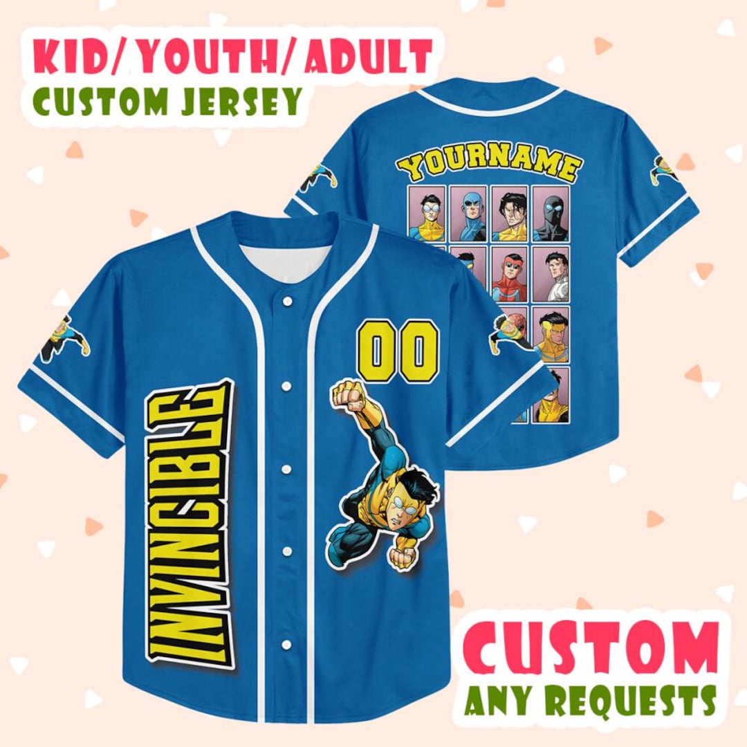 Customized Invincible Characters Movie Baseball Jersey, Custom ...