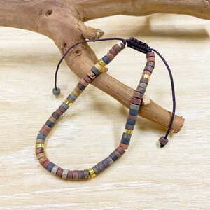 Natural Stone Bracelet, Hand Braided Beaded Bracelet, Minimalist ...
