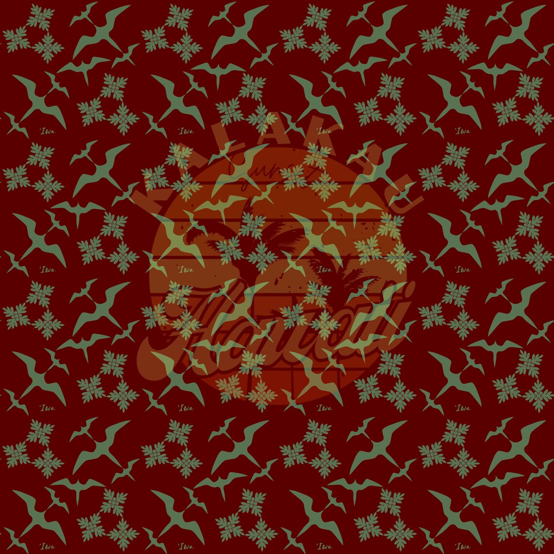 3 IWA Bird Hawaiian Quilt Seamless Pattern 4 Different Colors - Etsy