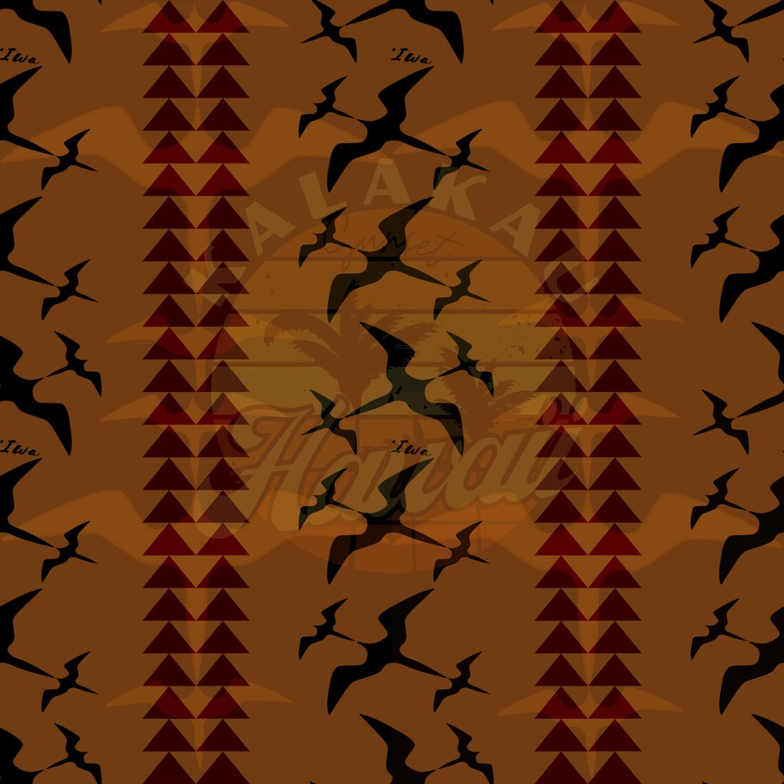 IWA Bird Fly High Mountain Seamless Pattern Digital File - Etsy