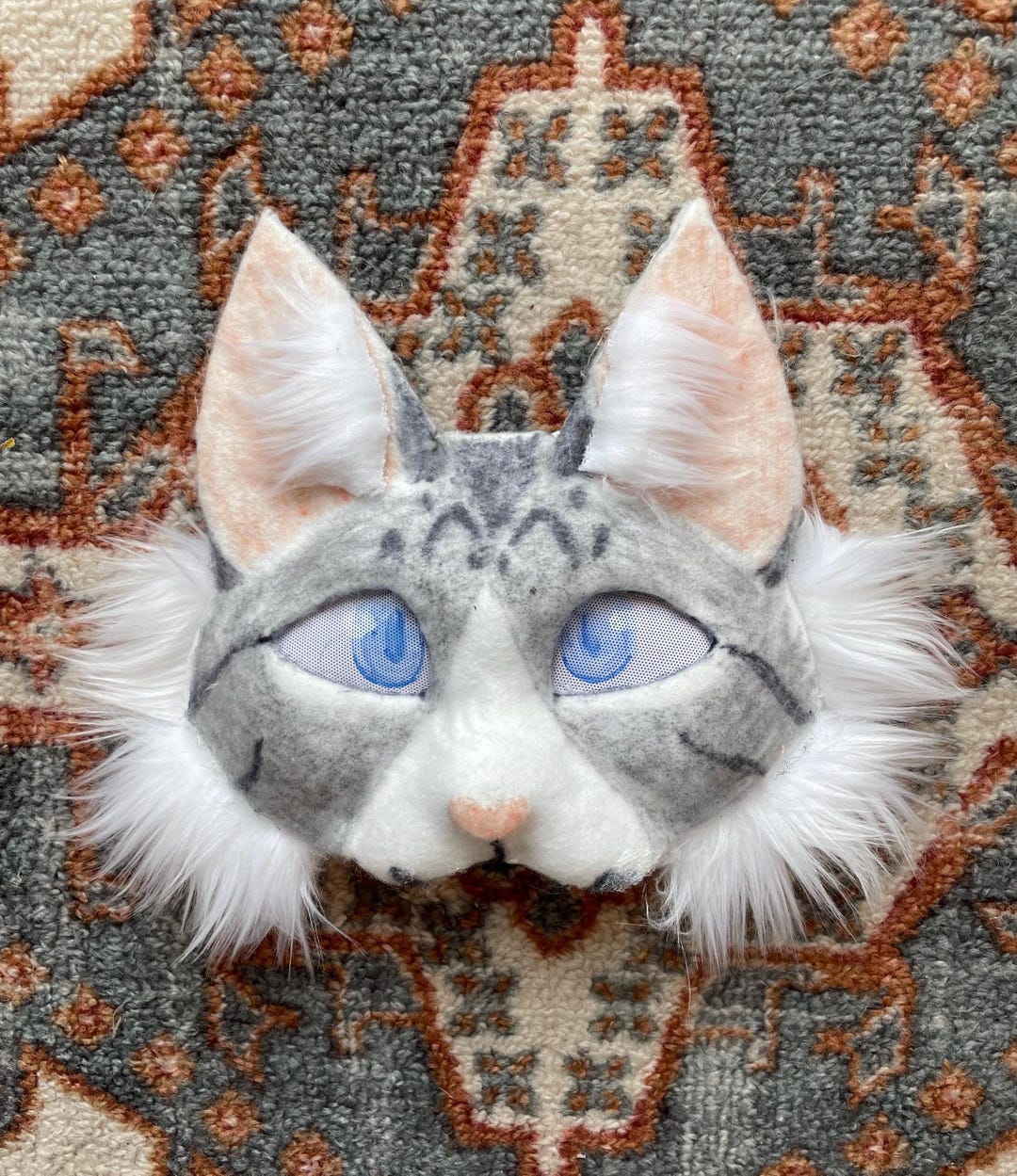 Gray Tabby Cat Therian Mask - Etsy