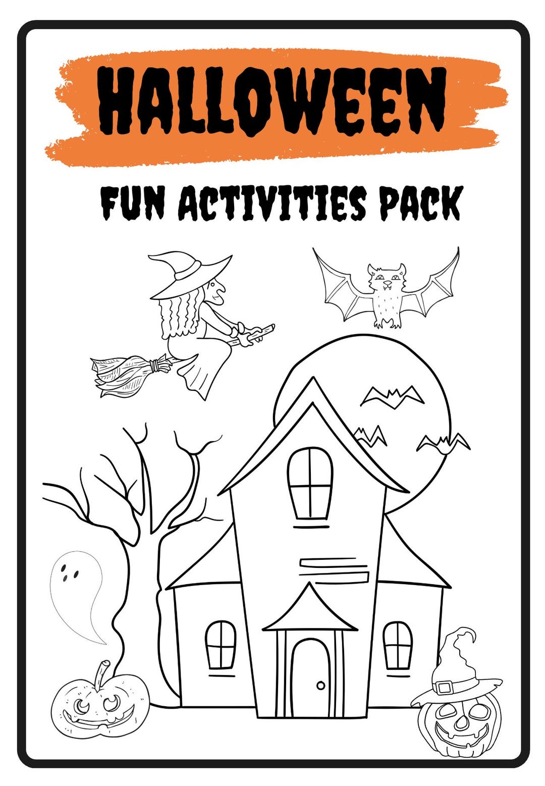 Halloween Fun Activities Pack Printable Kids Halloween Games, Crafts ...