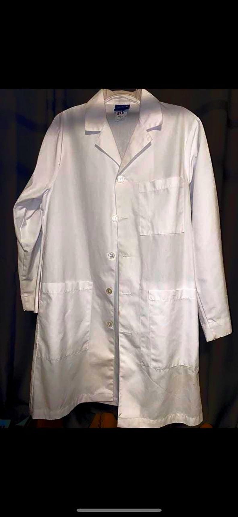 Vintage Lab Coat Professional White Hospital Scrub Jacket From the 1960 ...