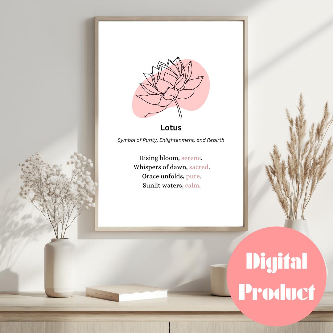 Lotus Flower Motivational Wall Art | Printable Office Decor | Teamwork ...