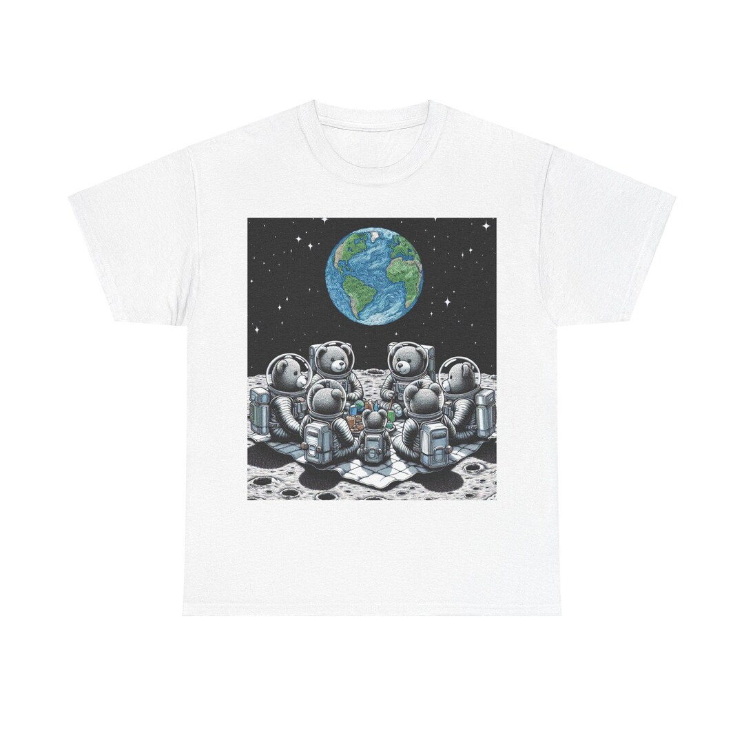 Space Fun Exploration Teddybears Moon Tee, Unisex T-shirt, Great Gift ...