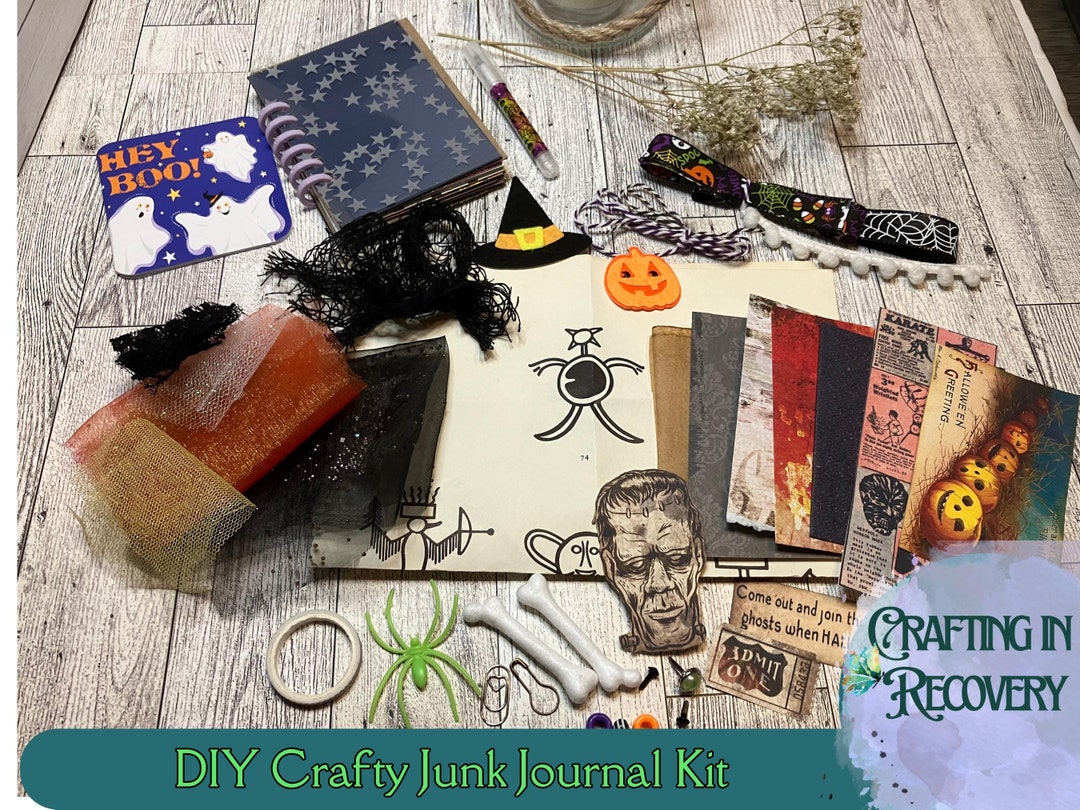 DIY Spooky Junk Journal Kit, Mystical Gift, Craft Project - Etsy