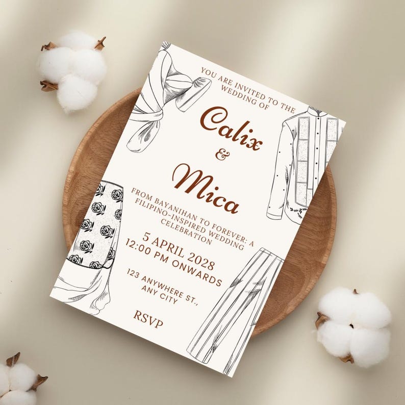 Timeless Love: A Filipino-inspired Wedding Celebration | Invitation ...