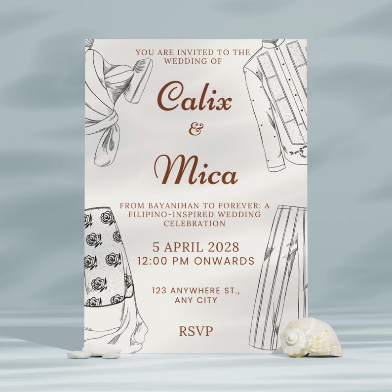 Timeless Love: A Filipino-inspired Wedding Celebration | Invitation ...