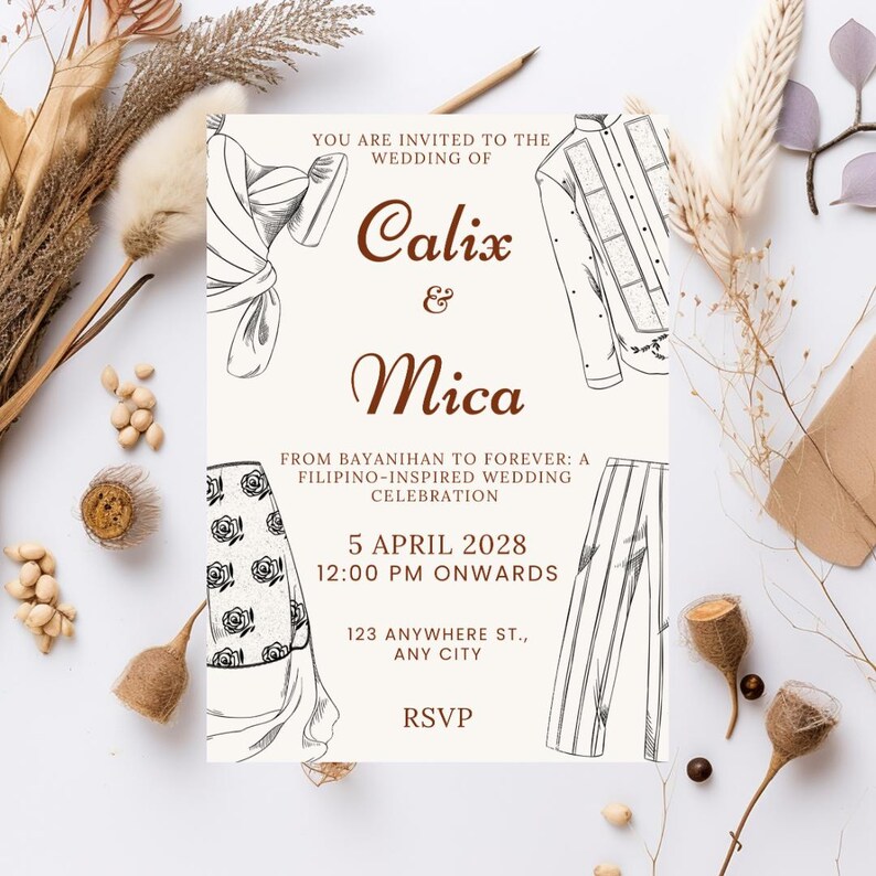 Timeless Love: A Filipino-inspired Wedding Celebration | Invitation ...