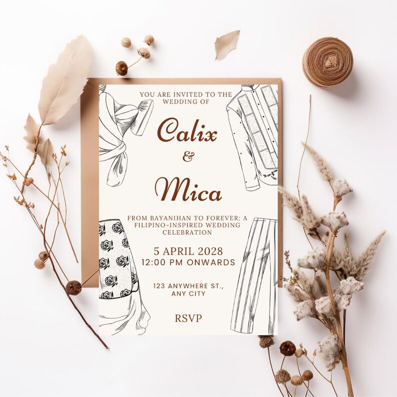 Timeless Love: A Filipino-inspired Wedding Celebration | Invitation ...
