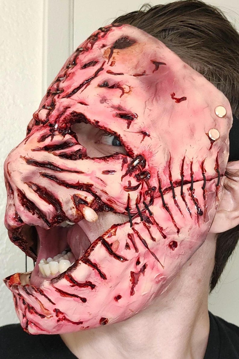 Corey Taylor Style Mask Slipknot. (bloody Flesh Version) - Etsy