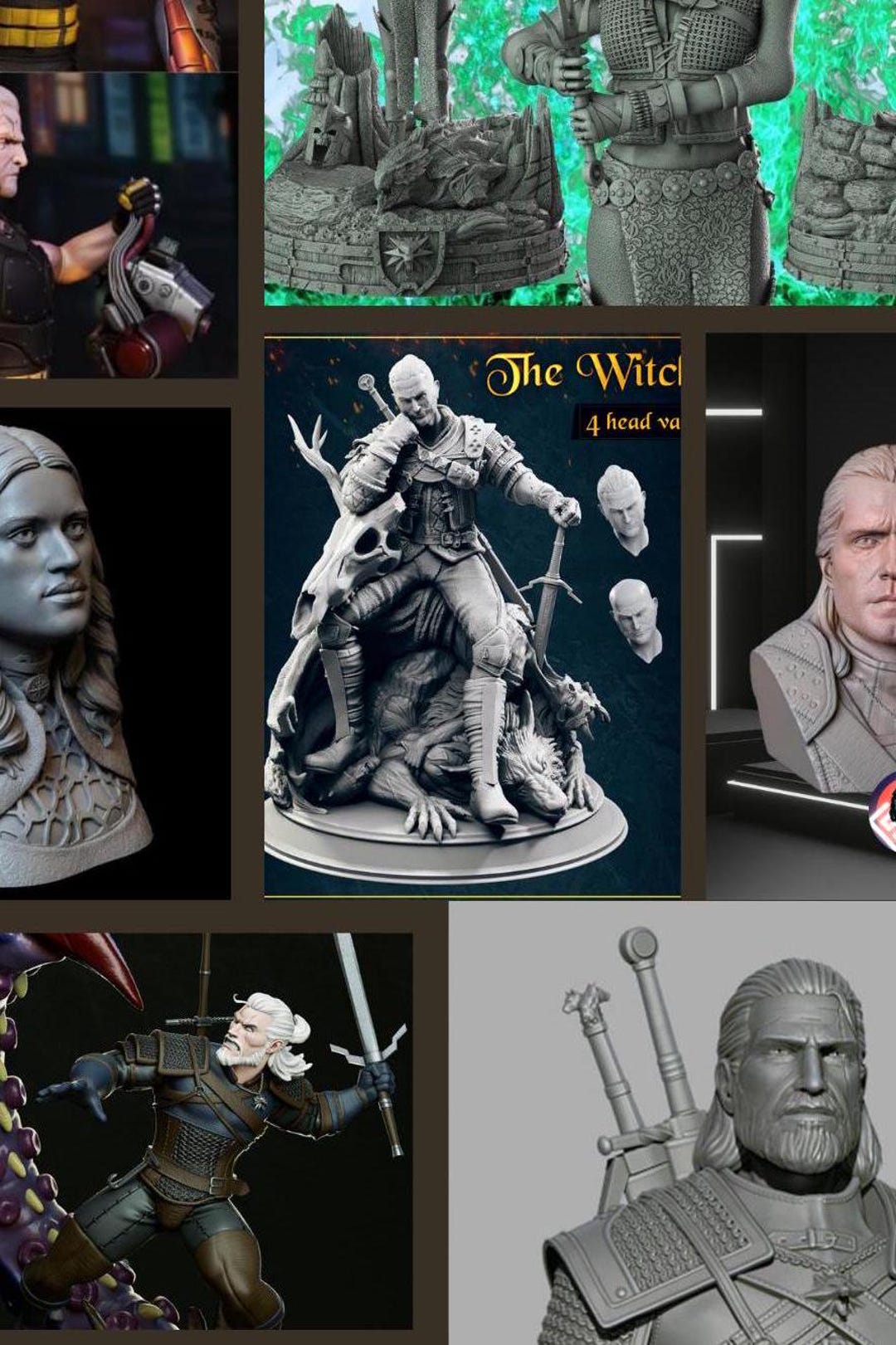The Witcher Figure 3D Model Bundle – Fan Art STL File - Etsy