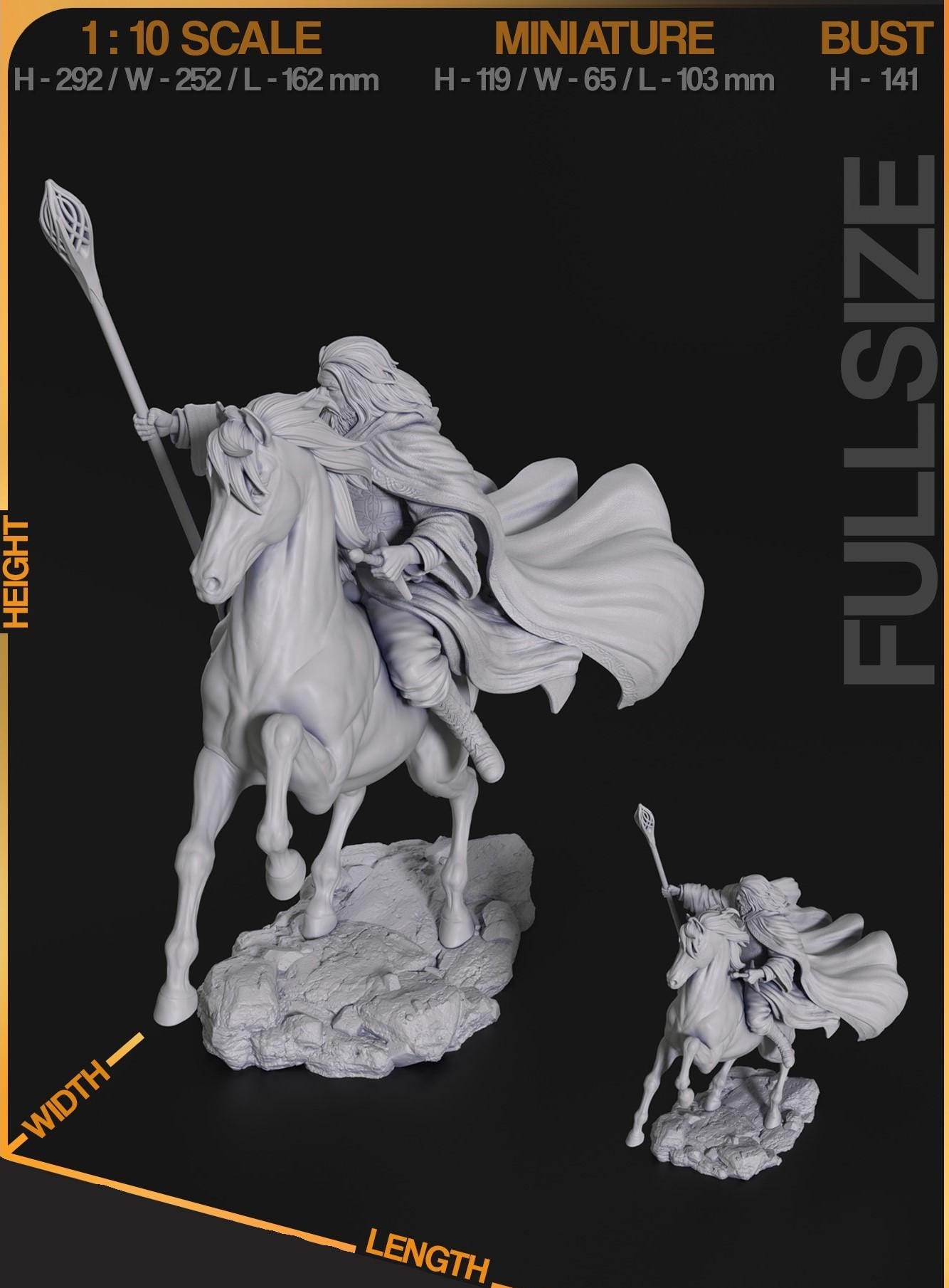 Gandalf From Lord Of The Rings 3d Stl Files Print Ready Contains