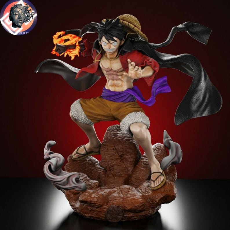 Monkey D. Luffy From One Piece 3D STL Files- PRINT READY - Hiqh Quality ...