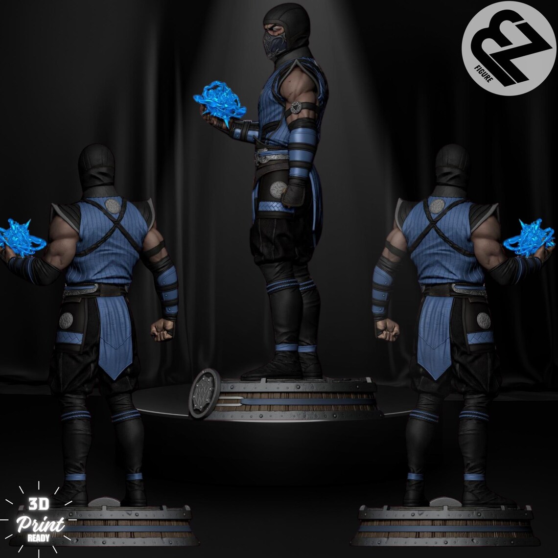 Sub-zero Mortal Kombat 3D Figure STL File – Print Ready (digital File ...