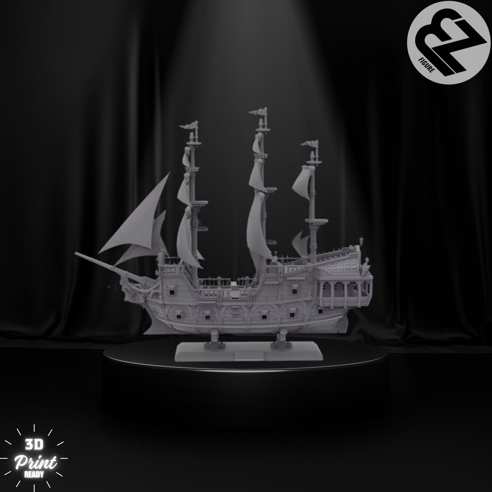 Pirate Ship 3D Print File – Lady Harpy STL Model (digital Download) - Etsy