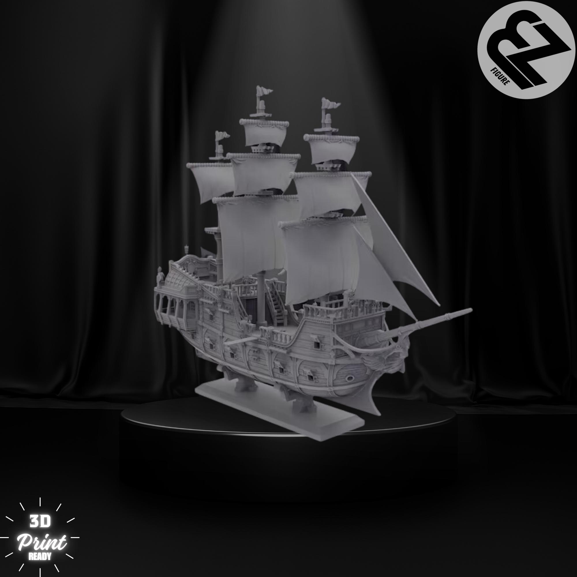 Pirate Ship 3D STL Files for 3D Printing - Hiqh Quality - 3D Movie ...