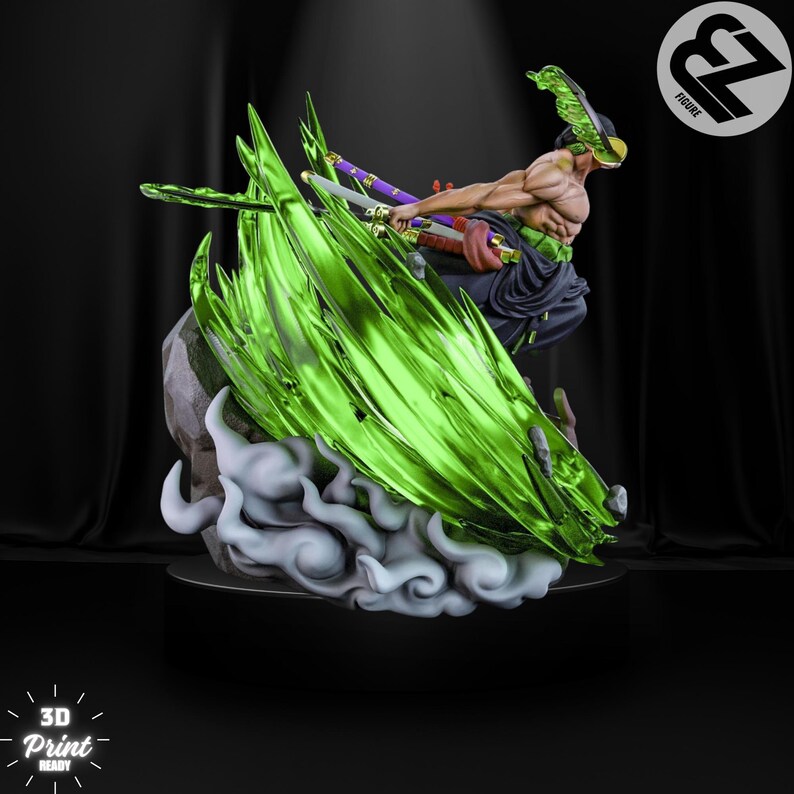 Archivos STL 3D de Roronoa Zoro de One Piece para impresora 3D ...