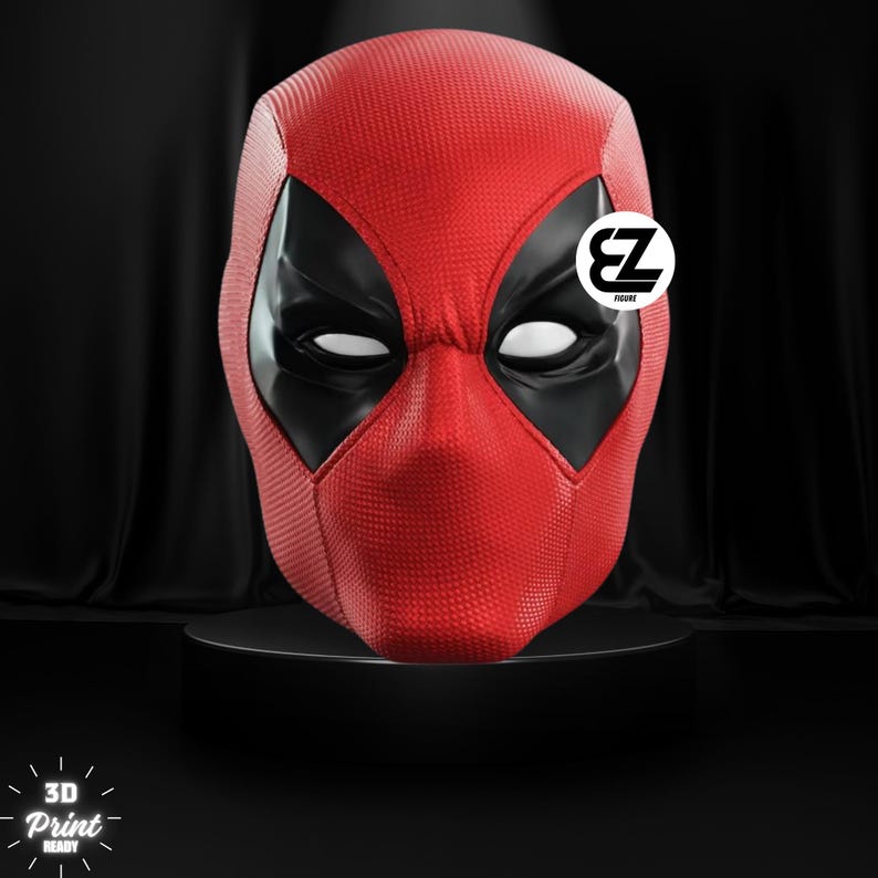DEADPOOL MASK 3D STL Files for 3D Printing Deadpool Figure Mask 3D Hiqh ...