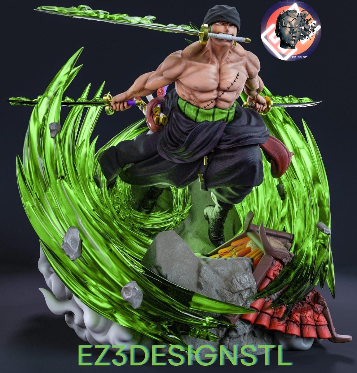 Roronoa Zoro From One Piece 3D STL Files for 3D Printer Hiqh Quality ...