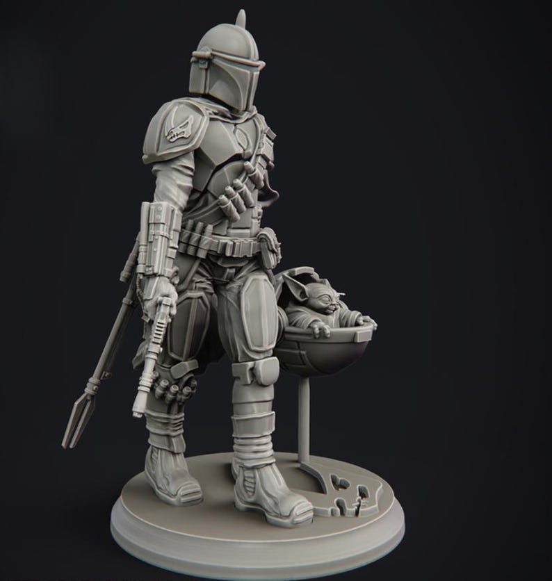 The Mandalorian & Grogu 3D STL Files for 3D Printing PRINT READY Hiqh ...