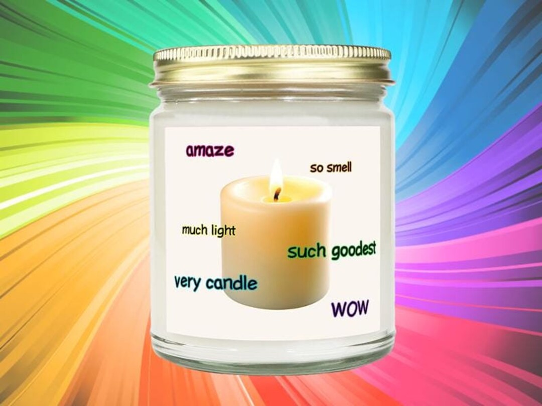 Candle Viral Internet Doge Meme | Soy Wax | 9 Oz Clear Jar | Funny Gift ...