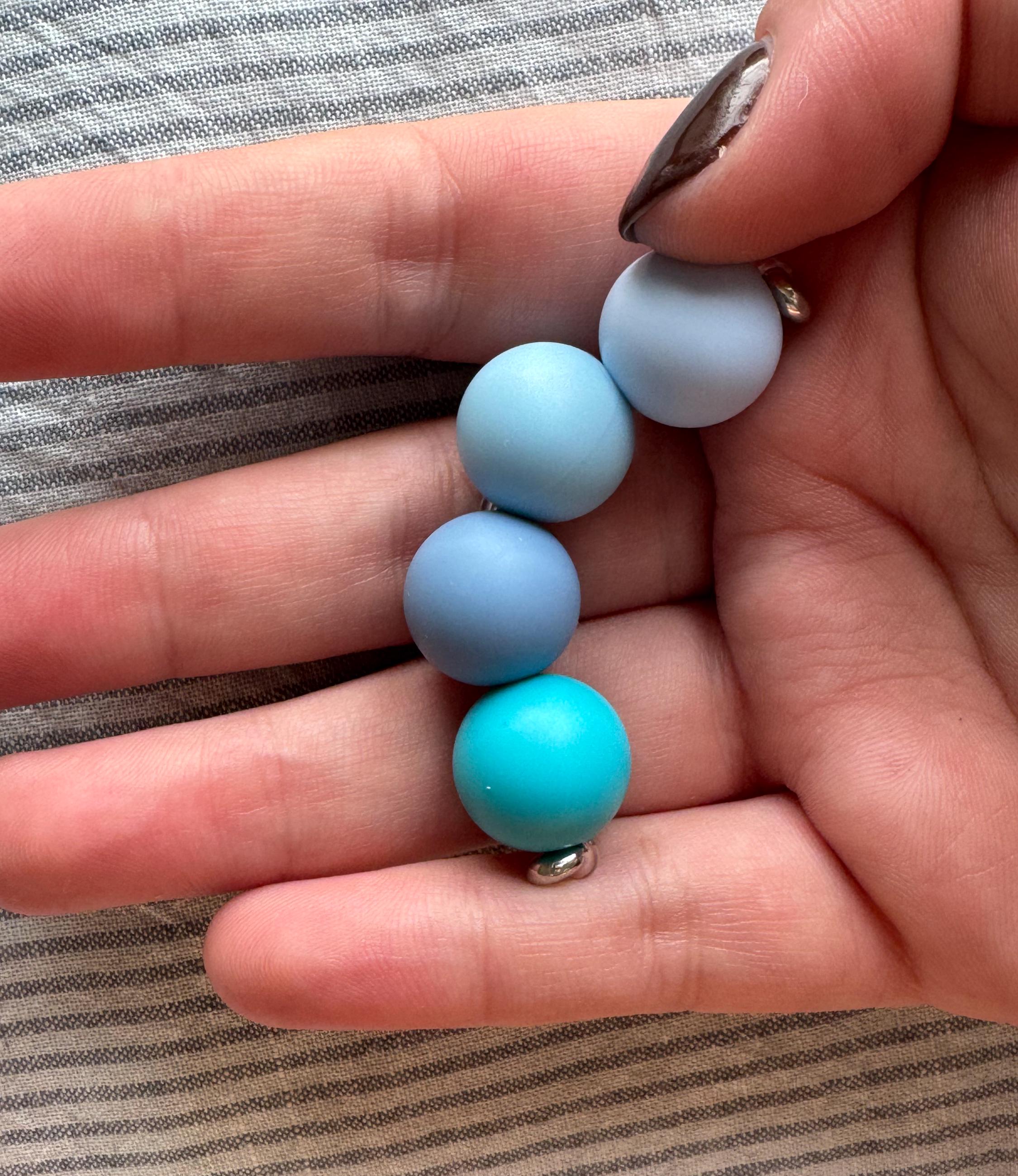 Blue Gradient Bead Fidget for ADHD, Anxiety & Focus Subtle, Chic ...