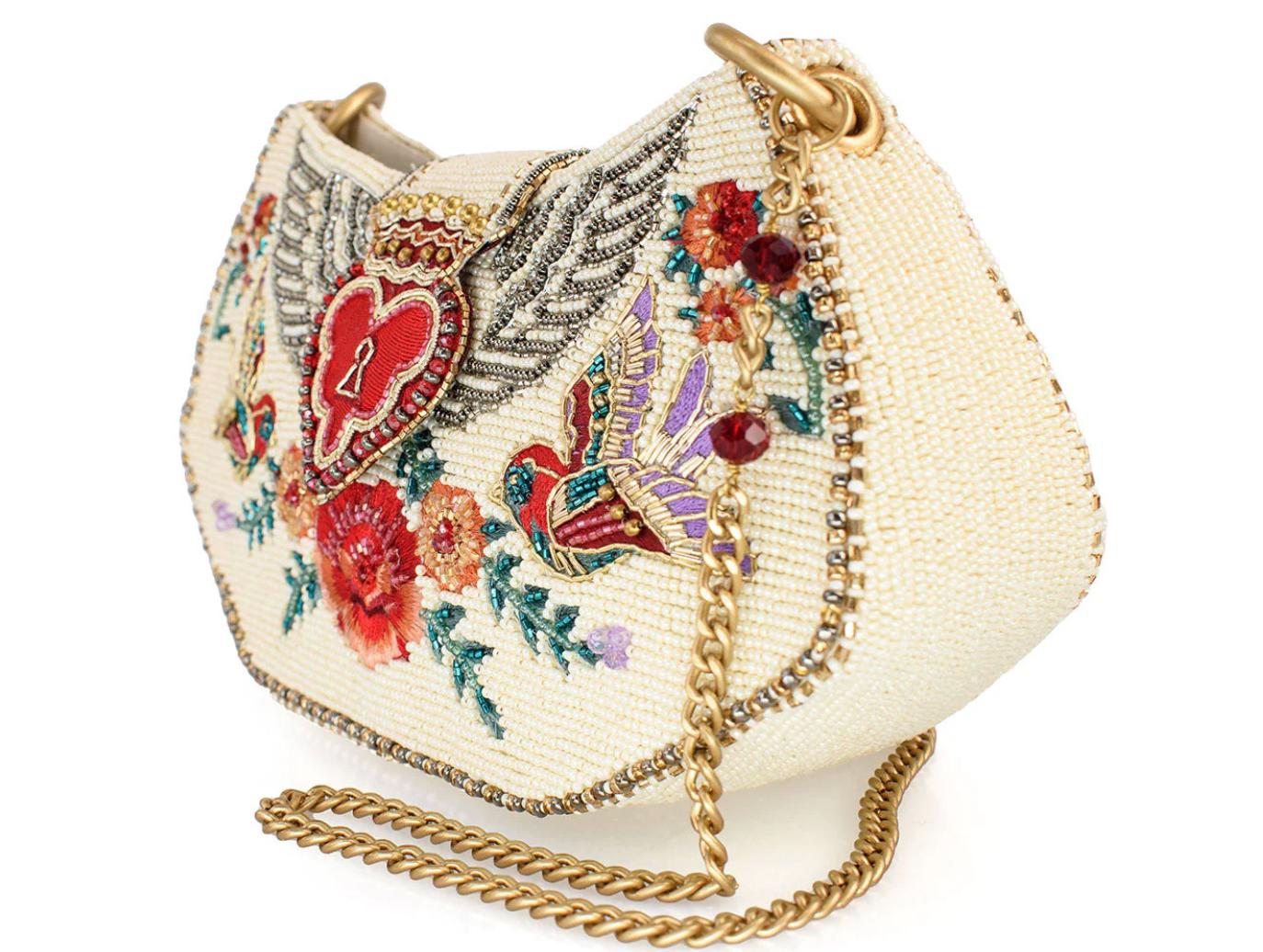 Sparrow Heart Locket Beaded Crossbody Bag - "keepsake" Mary Frances - Etsy