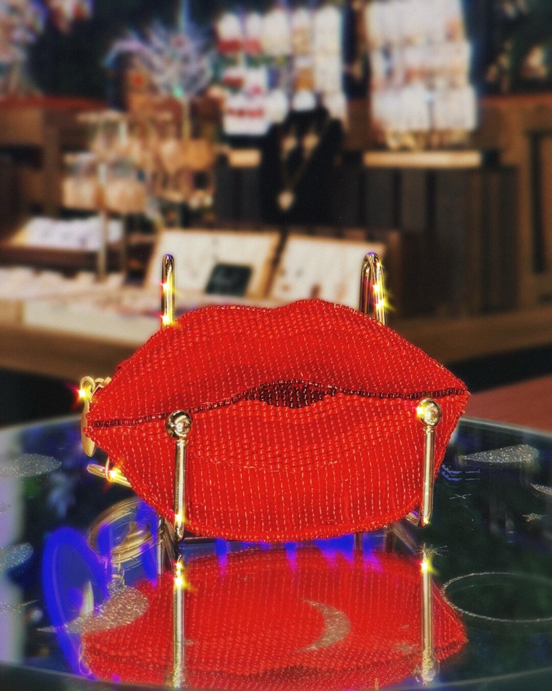 Lips Beaded Coin Purse - "xoxo" Mary Frances - Etsy