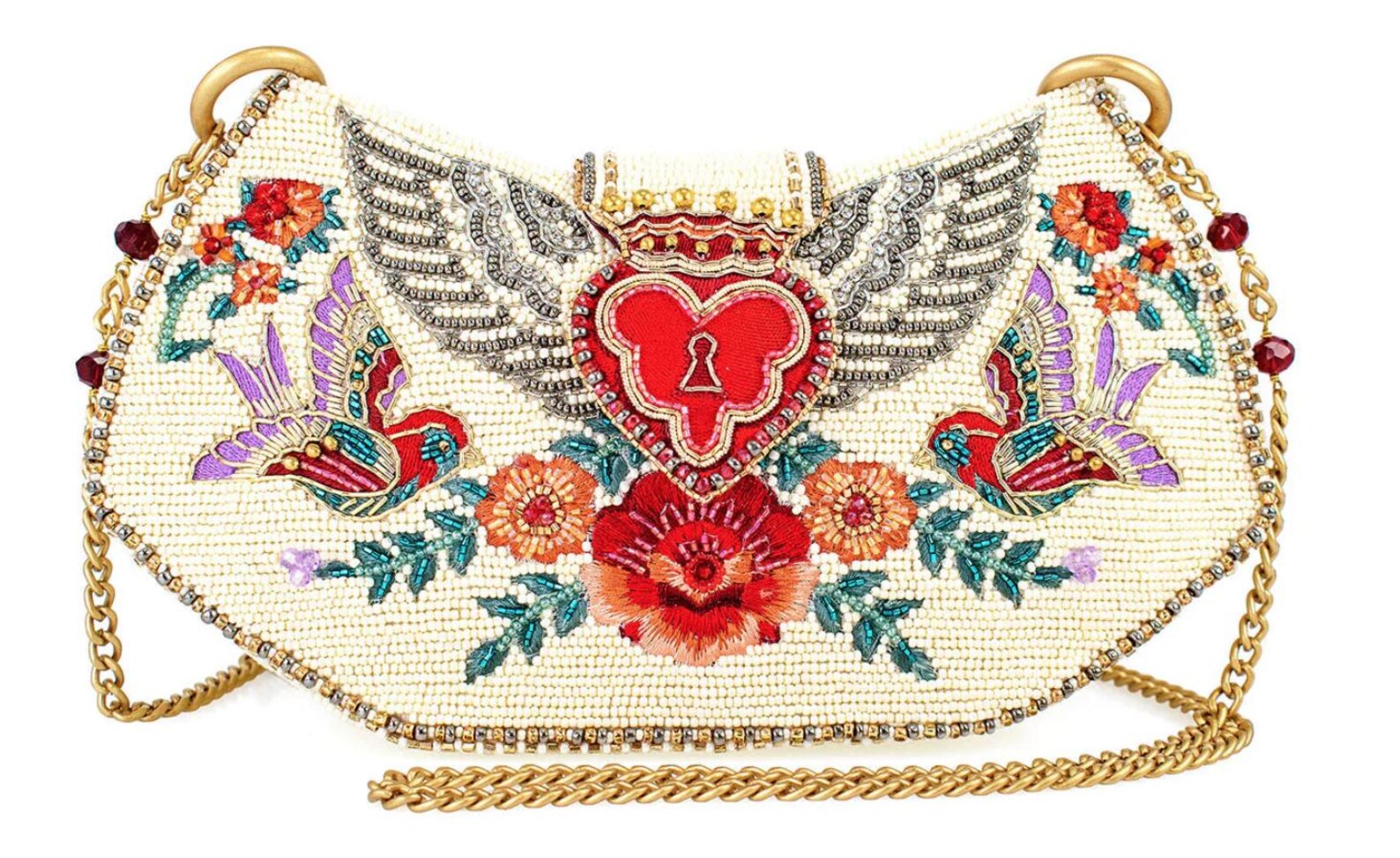 Sparrow Heart Locket Beaded Crossbody Bag - "keepsake" Mary Frances - Etsy