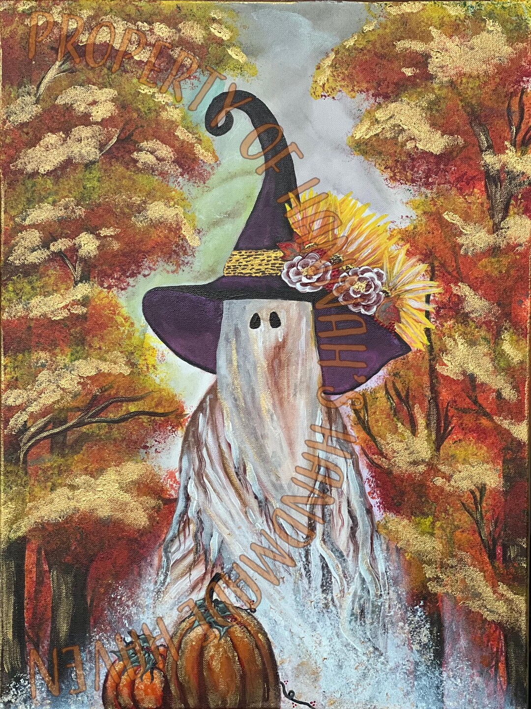 Ghostly Glimmer in the Gloom; Fall; Spooky; Ghost; Witch; Pumpkins - Etsy