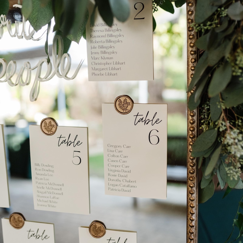 Table Seating Name Cards - Etsy
