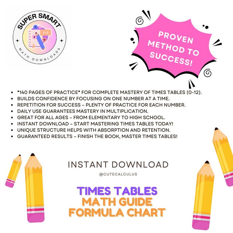 140 Page Times Tables Mastery Workbook – Complete Practice for ...