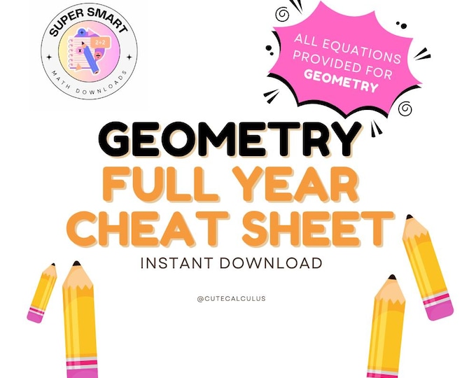 Geometry Essential Cheat Sheet | Printable Math Equation Guide ...