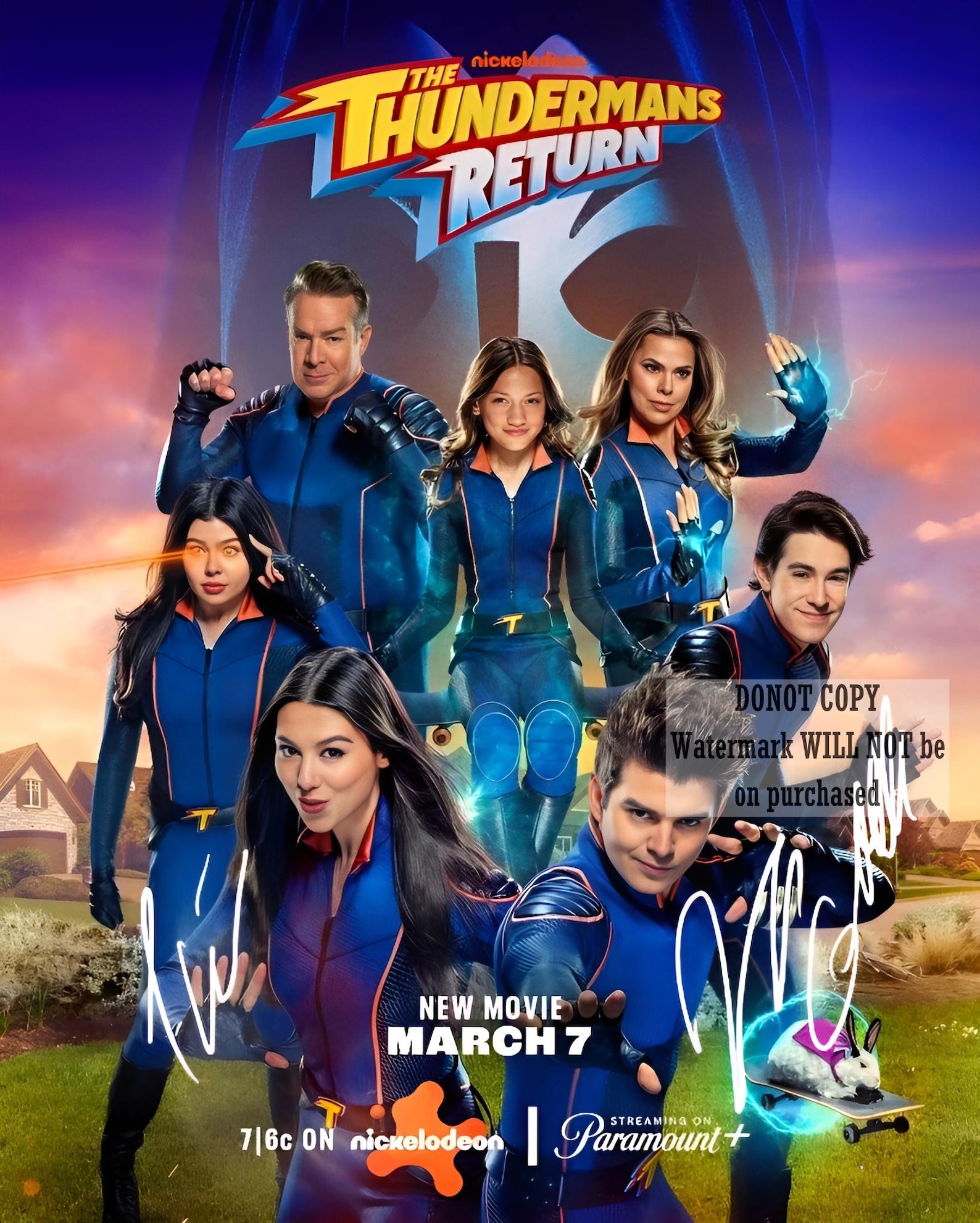 Kira KOSARIN Jack Griffo the THUNDERMANS 8 X10" (20x25 Cm) Autographed ...