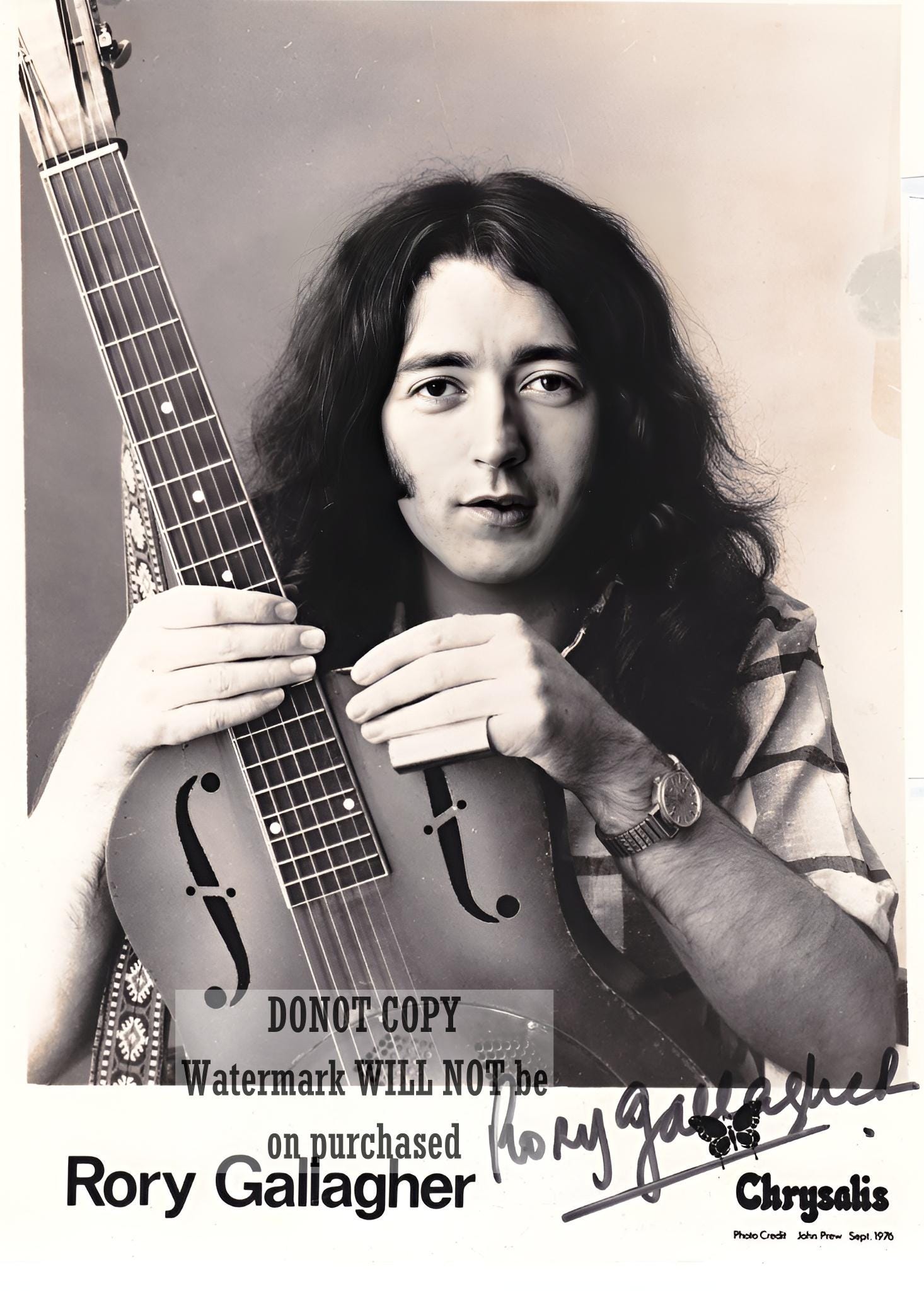 Rory Gallagher 12" X 8" (A4) Autographed Signed Photo - Etsy