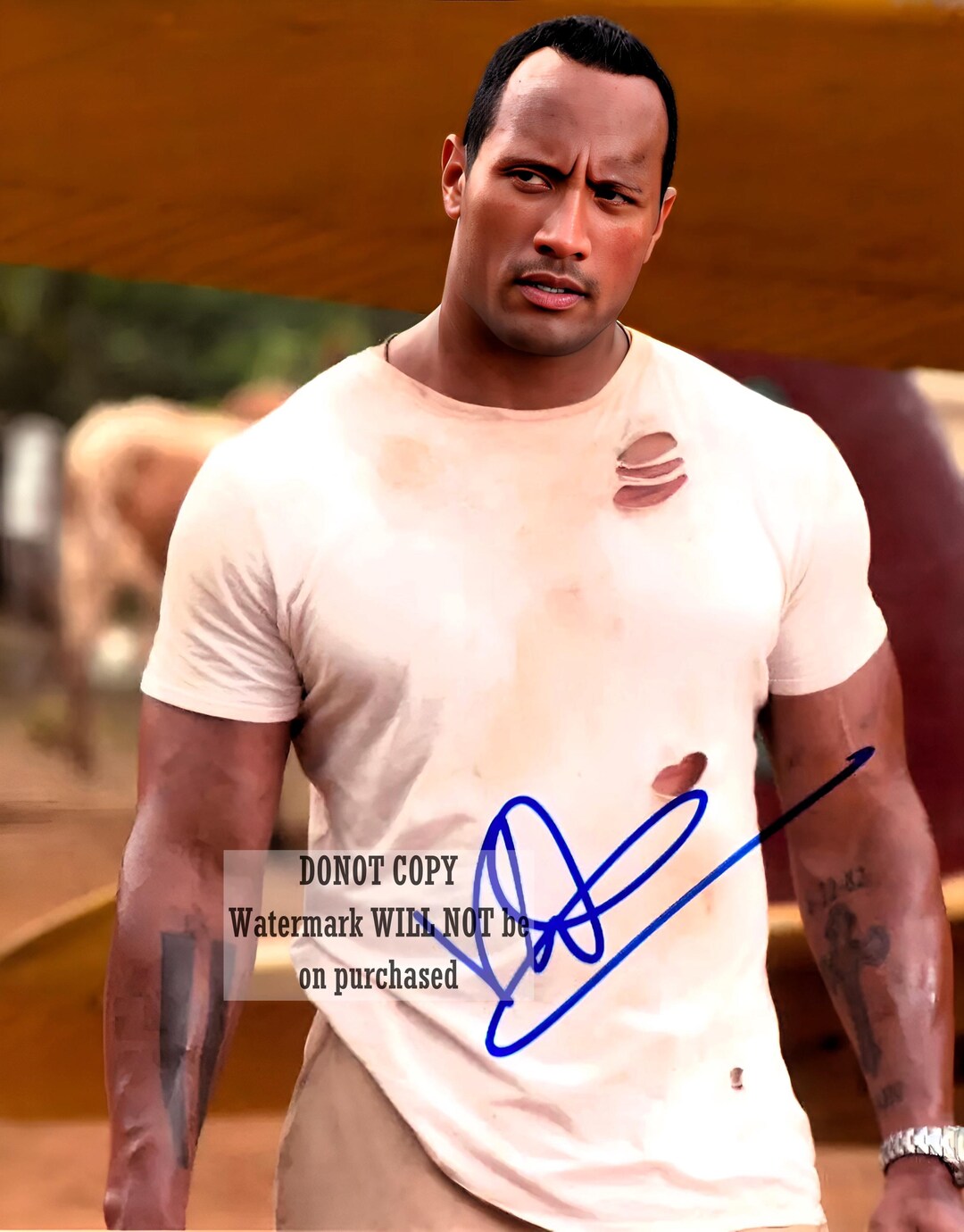 Dwayne Johnson THE ROCK 8 X10 20x25 Cm Autographed Signed Photo - Etsy