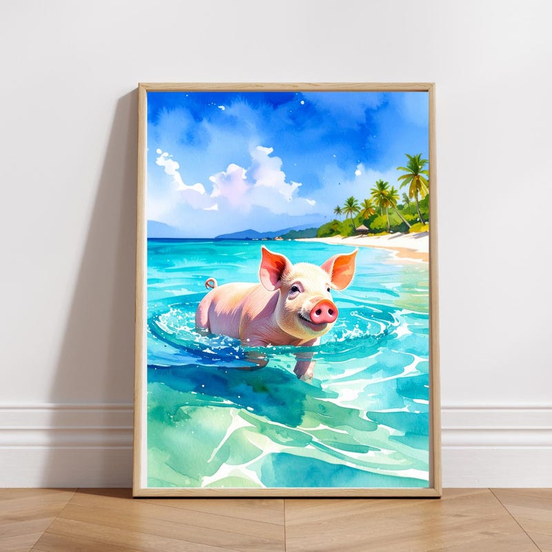 Swimming Pigs - Etsy