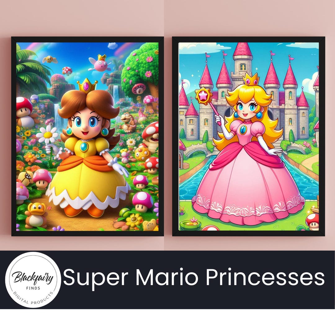 Super Mario Bros Princesses Vector Pack, Mario Cut Files, Princess ...