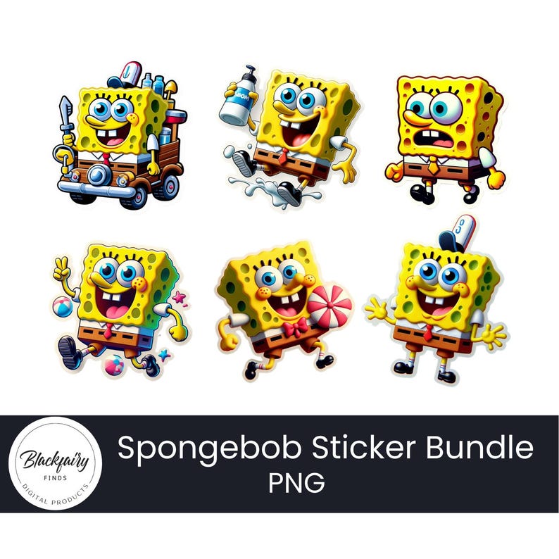 Spongebob Squarepants Clipart, Spongebob Png Bundle, Spongebob Png Cut ...