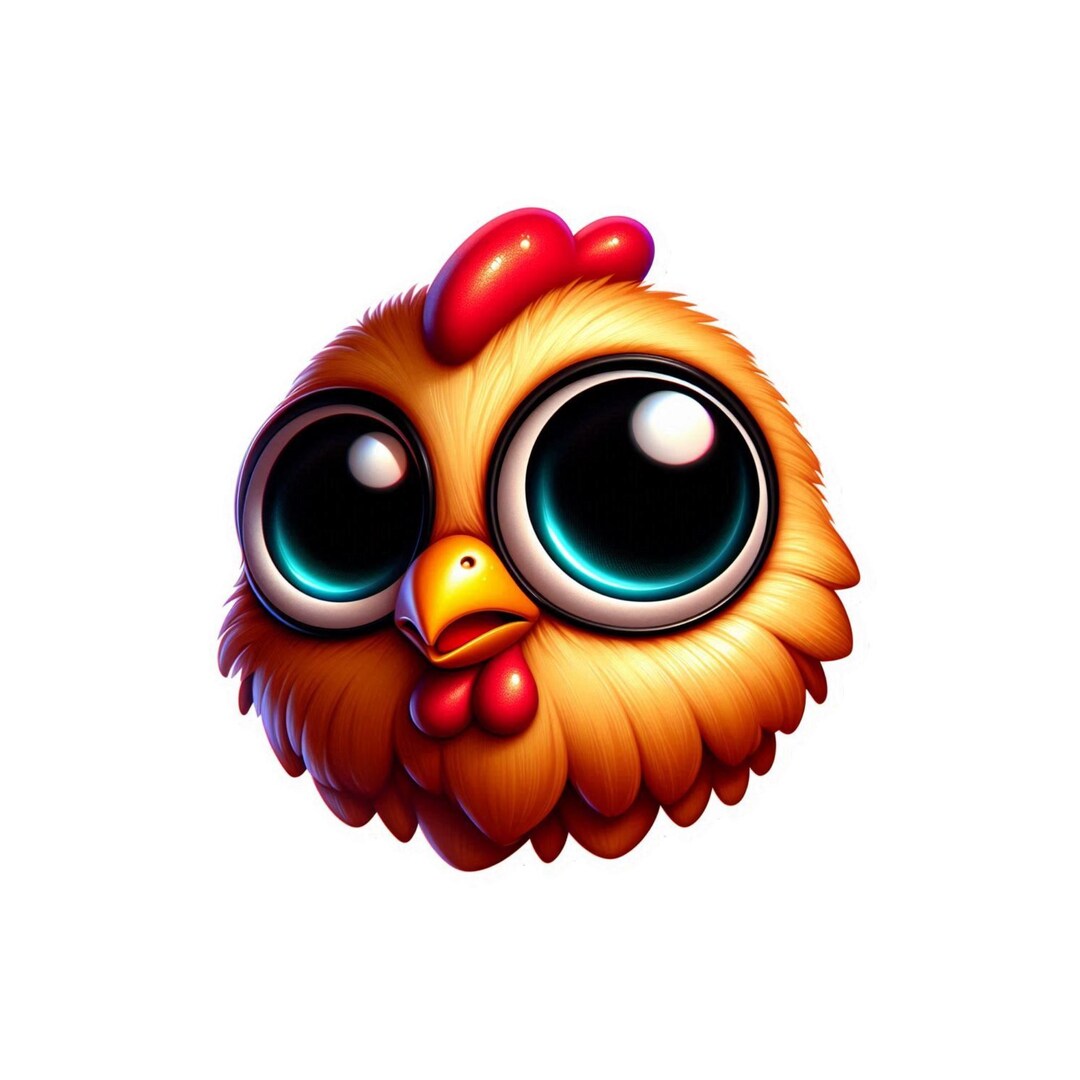 Funny Cute Chicken Face, Funny Chicken Svg Sublimation, PNG Chicken ...